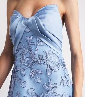 Pamella Roland Embellished Mikado Gown