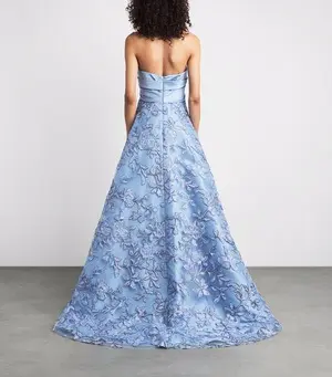Pamella Roland Embellished Mikado Gown