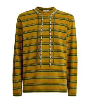 CRAIG GREEN Stripe Lace Long-sleeve T-shirt - Yellow