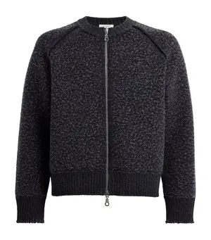 CRAIG GREEN Wool-blend Zip-up Sweater - Black