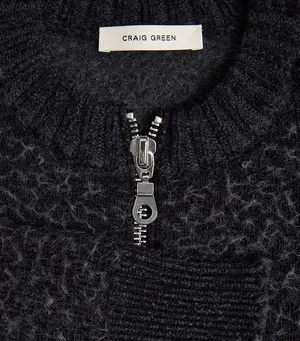 CRAIG GREEN Wool-blend Zip-up Sweater