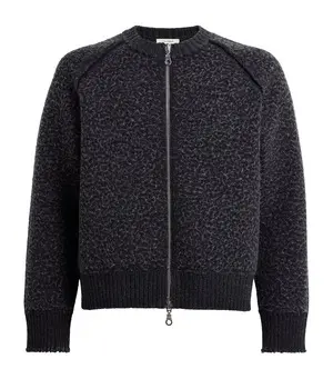 CRAIG GREEN Wool-blend Zip-up Sweater - Black