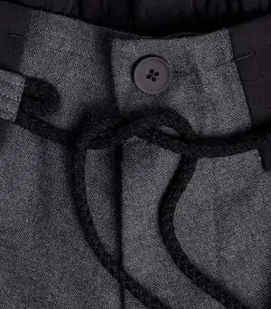 CRAIG GREEN Wool Lace Wide-leg Trousers - Grey