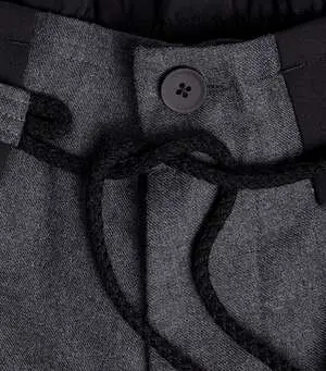 CRAIG GREEN Wool Lace Wide-leg Trousers - Grey