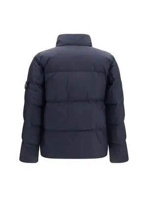 Stone Island Quilted High-neck Puffer Jacket - Blue