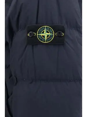 Stone Island Quilted High-neck Puffer Jacket - Blue