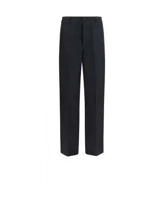 Prada Technical Wide-leg Pants In Canvas - Black
