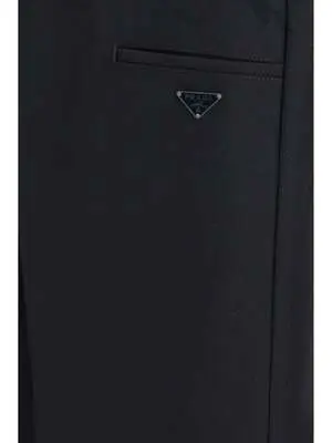 Prada Technical Wide-leg Pants In Canvas