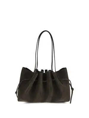 Yuzefi YUZEFI Scallop Shoulder Bag In Hammered Calf Leather Brown