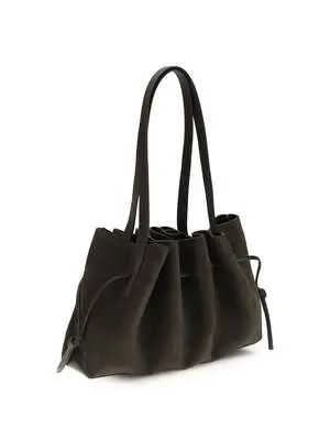 Yuzefi Scallop Shoulder Bag In Hammered Calf Leather - Brown