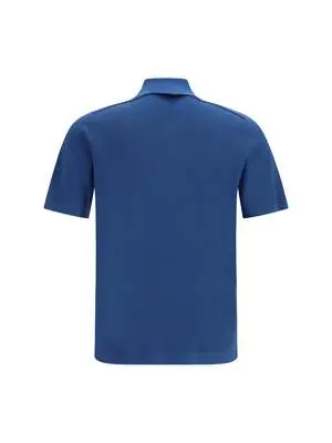 Burberry Knit Polo - Blue