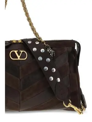 Valentino Garavani Medium Panthea Shoulder Bag - Brown
