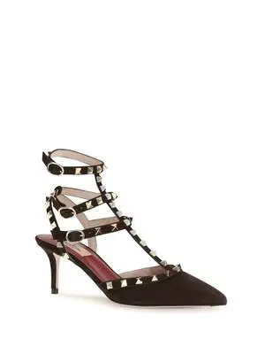 Valentino Garavani Rockstud Suede Pumps - Brown