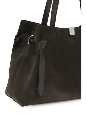 Yuzefi Gyoza Tote Bag In Suede - Brown