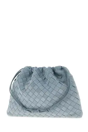 Bottega Veneta Medium Clutch In Suede - Blue