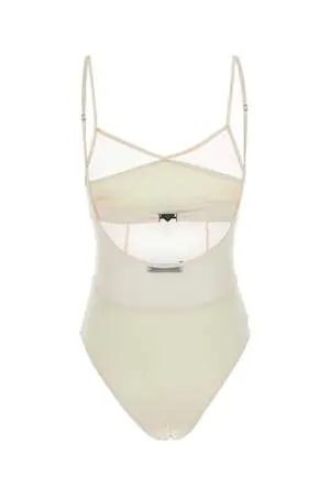 Prada Light Tulle One Piece Swimsuit - Pink