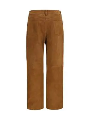 Magda Butrym Straight-leg Corduroy-effect Leather Pants