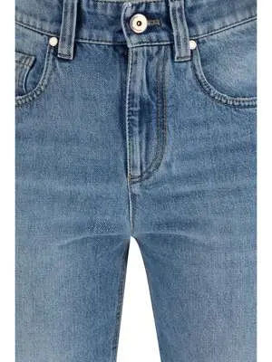 Brunello Cucinelli Retro Denim Pants With Monili Embellishment