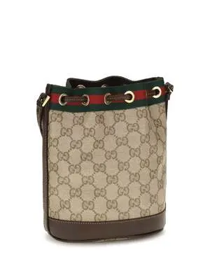 Gucci Gg Supreme Web Stripe Bucket Bag