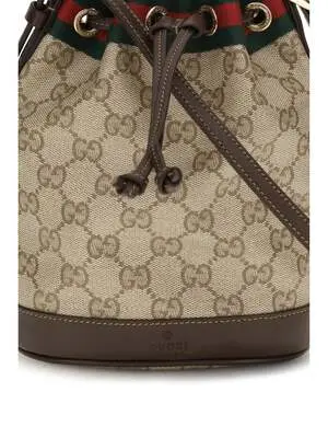 Gucci Gg Supreme Web Stripe Bucket Bag