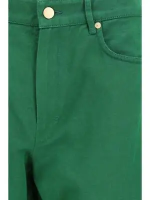 Max Mara Cotton And Linen Blend Pants - Green