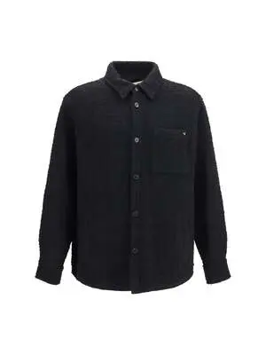 Valentino Garavani Textured High-neck Jacket - Black