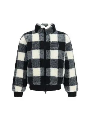 Givenchy Checked Wool-blend Teddy Jacket - Gray