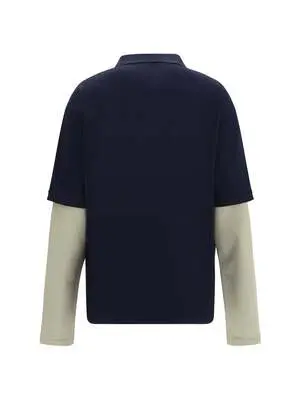 Miu Miu Striped Sleeve Polo Sweater