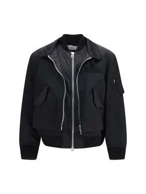 Sacai Cotton Chino And Nylon Twill Double Jacket