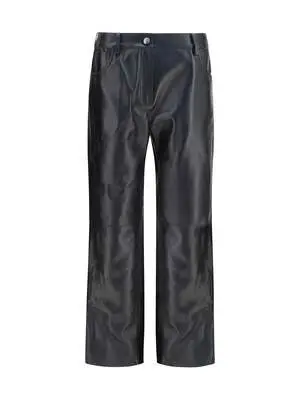 Magda Butrym Straight-leg Leather Pants - Black