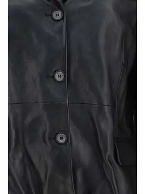 Magda Butrym Leather Blazer Jacket