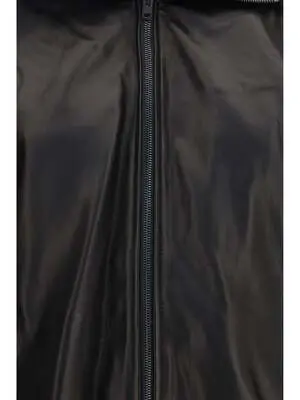 Acne Studios Leather Jacket With High Collar