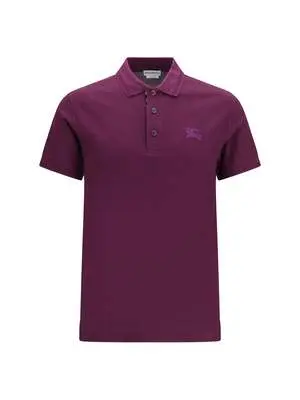 Burberry Burberry Men Cotton Polo Shirt With Embroidered Logo Purple