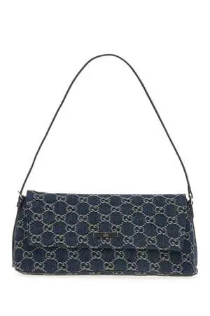 Gucci Monogrammed Denim Shoulder Bag - Multicolor