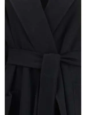 Max Mara Ludmilla Cashmere Wrap Coat - Black