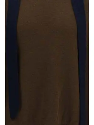 Sacai Wool Knit Cardigan With Integrated Scarf