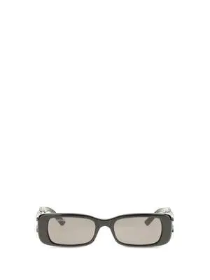 Balenciaga Dynasty Rectangle Sunglasses - Black