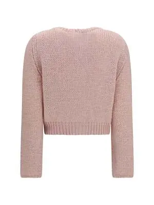 FORTE_FORTE Chunky Knit Buttoned Cardigan - Pink