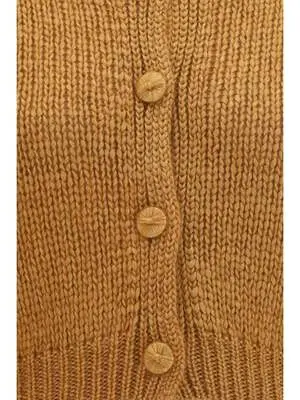 FORTE_FORTE Chunky Knit Button Cardigan - Brown
