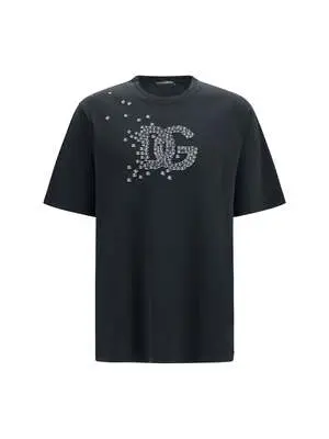 Dolce & Gabbana Cotton T-shirt With Logo - Black