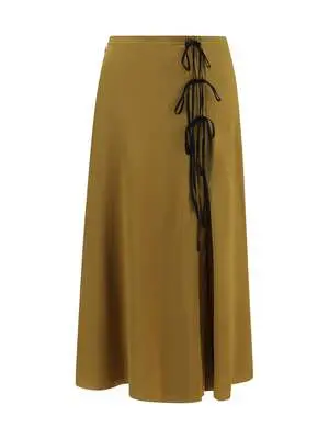 Ganni Tie Detailed Skirts