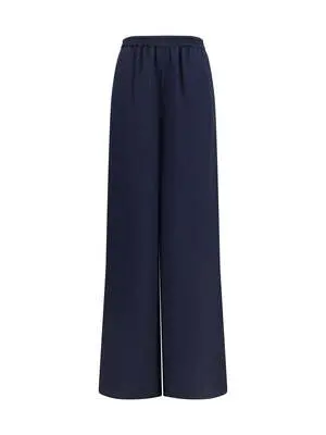 Max Mara Volonta Silk Wide-leg Pants - Blue