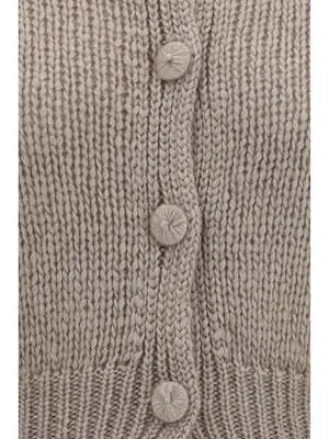 FORTE_FORTE Chunky Knit Button-detailed Cardigan - Cream