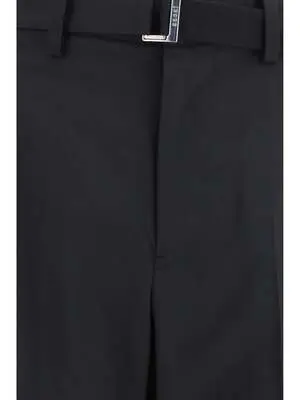 Sacai Wool Tailored Pants With Belt