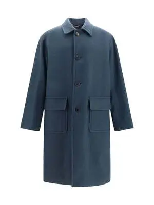 Dries Van Noten Long Single-breasted Coat - Green