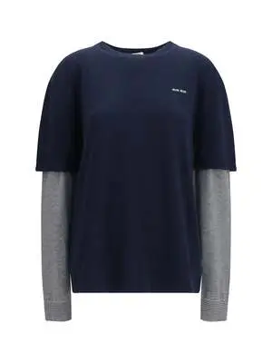 Miu Miu Long-sleeve Layered Sweater