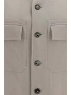 Zegna Cashmere Shirt Jacket - Cream