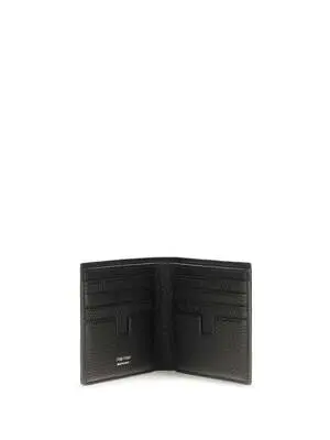 TOM FORD T Line Bifold Wallet In Grained Leather