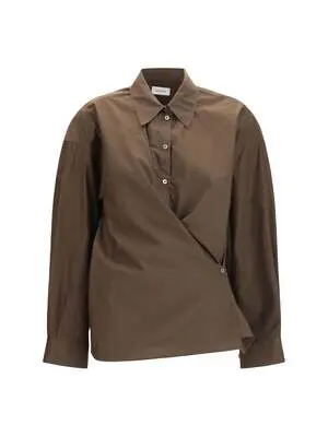 LEMAIRE Cotton Blend Shirt - Brown