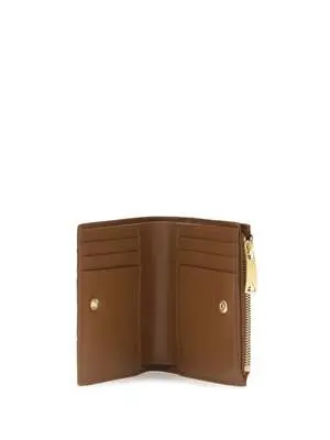 Bottega Veneta Lambskin Intrecciato Wallet - Brown
